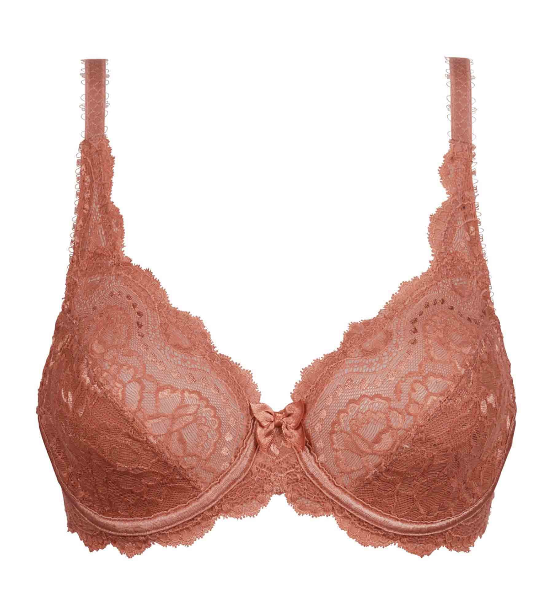 Underwired bra in cedar wood Flower Elegance Playtex